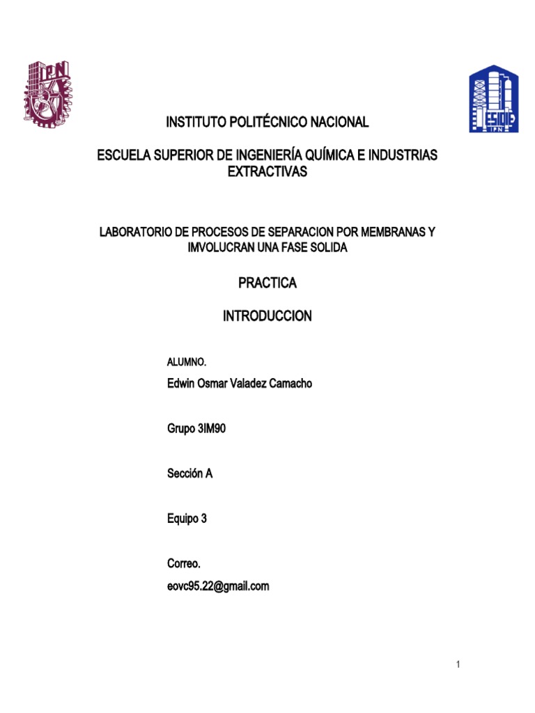 Practica Secado Introduccion Esiqie | PDF | Filtración | Ciencias fisicas