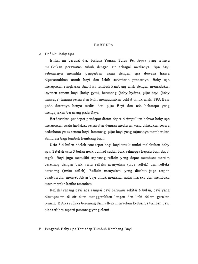 Baby Spa | PDF | Kesehatan Holistik