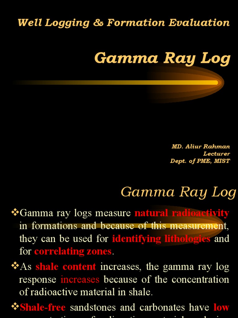 Understanding Gamma Ray Logs | PDF | Chemistry | Nature