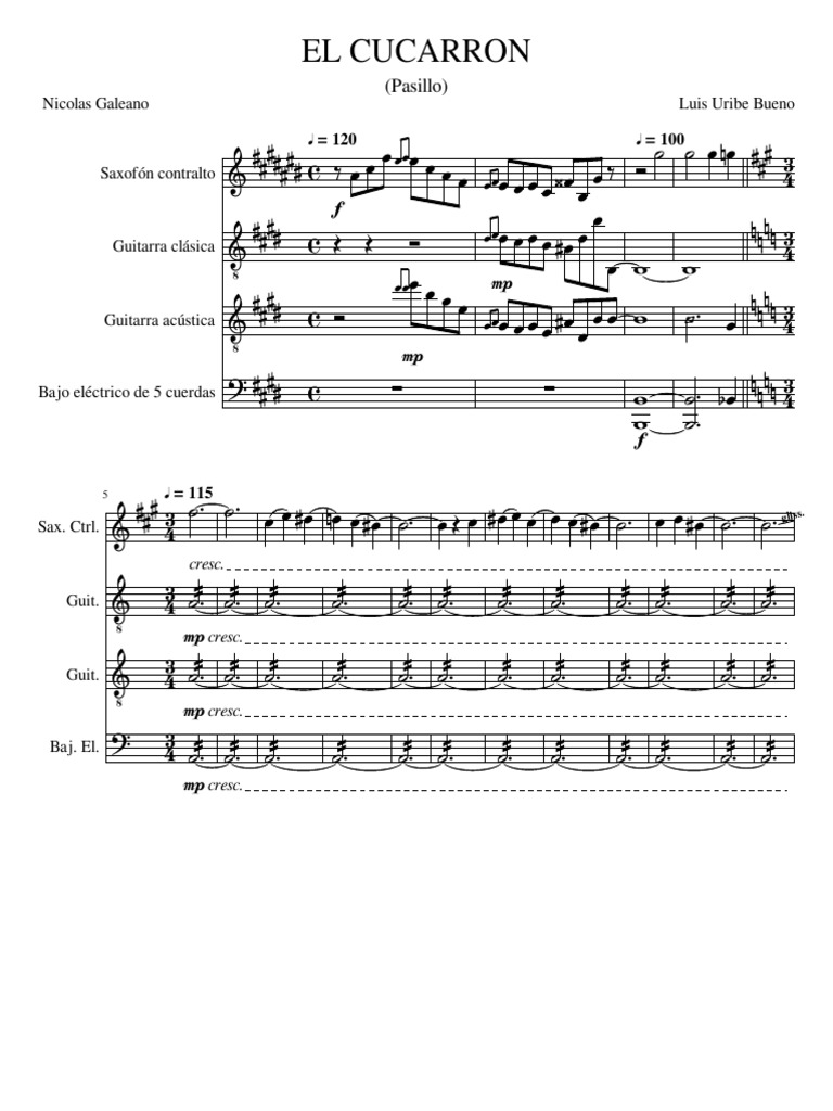 EL CUCARRON-Partitura - y - Partes | PDF