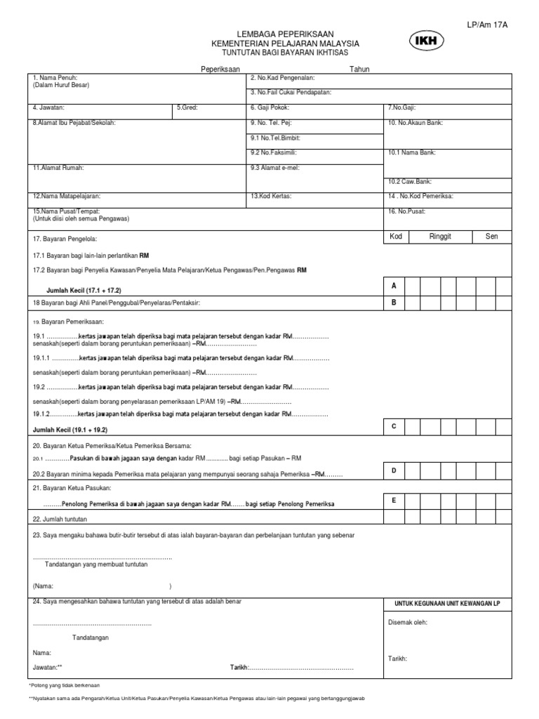 Borang IKH PDF | PDF