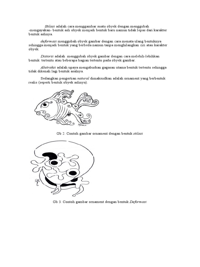 Pengertian dan Contoh Stilasi Ornamen | PDF | Seni & Disiplin Bahasa