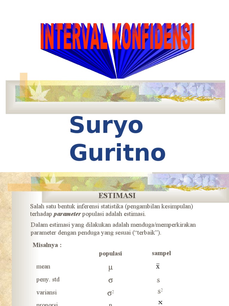 Rumus Interval Konfidensi Statistik | PDF