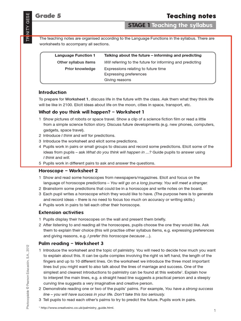 Teaching Notes Grade 5 | PDF | Poster | Question