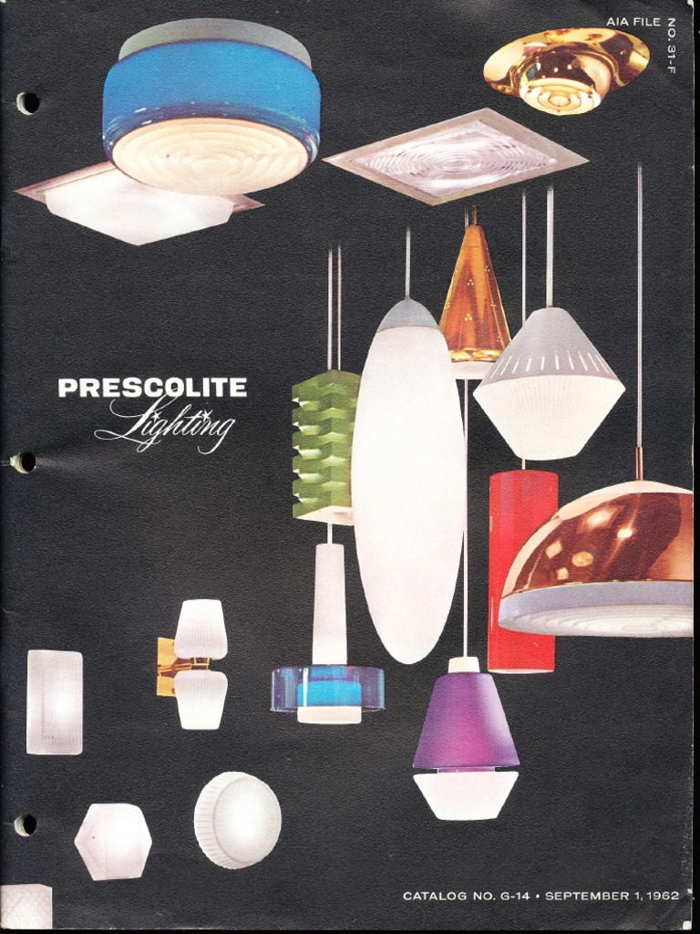 Prescolite Lighting Product Catalog G-14 1962 | PDF