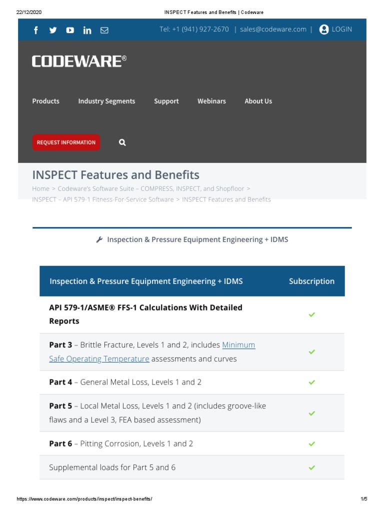 INSPECT Features and Benefits - Codeware | PDF | Application Programming Interface | Pipe (Fluid ...