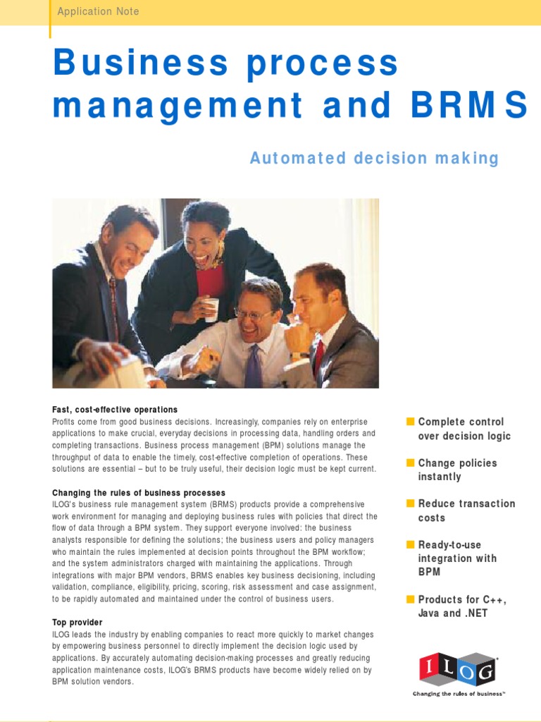 Business Process Management and BRMS | PDF | Business Process ...