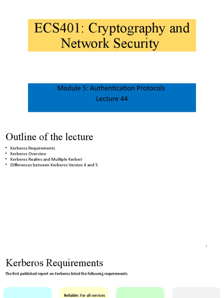 Authentication and Security in Large Distributed Networks: An Overview ...