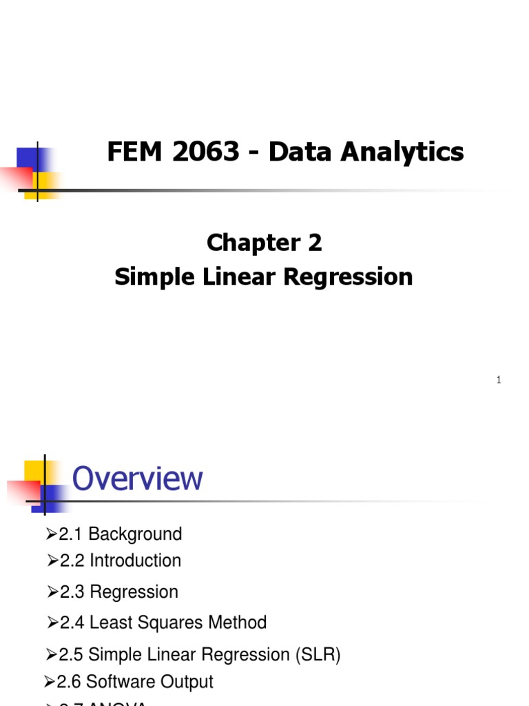 Simple Linear Regression Guide | PDF | Errors And Residuals ...