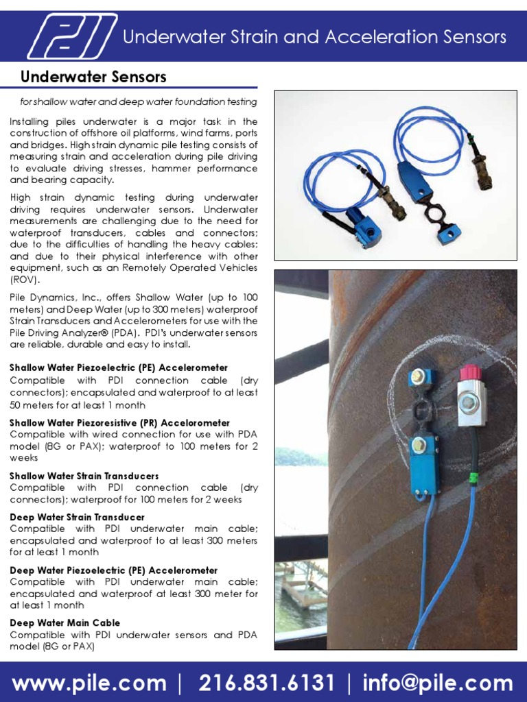 PDI UnderwaterSensors Brochure PDF | PDF