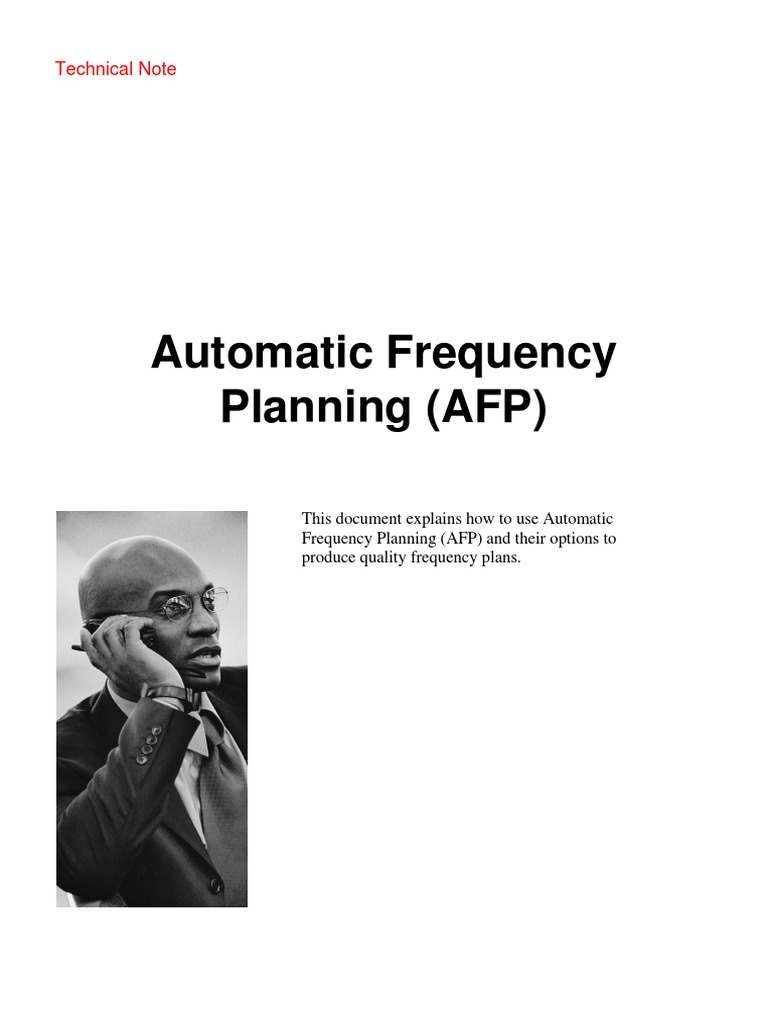 Automatic Frequency Planning (AFP) : Technical Note | PDF | Matrix ...
