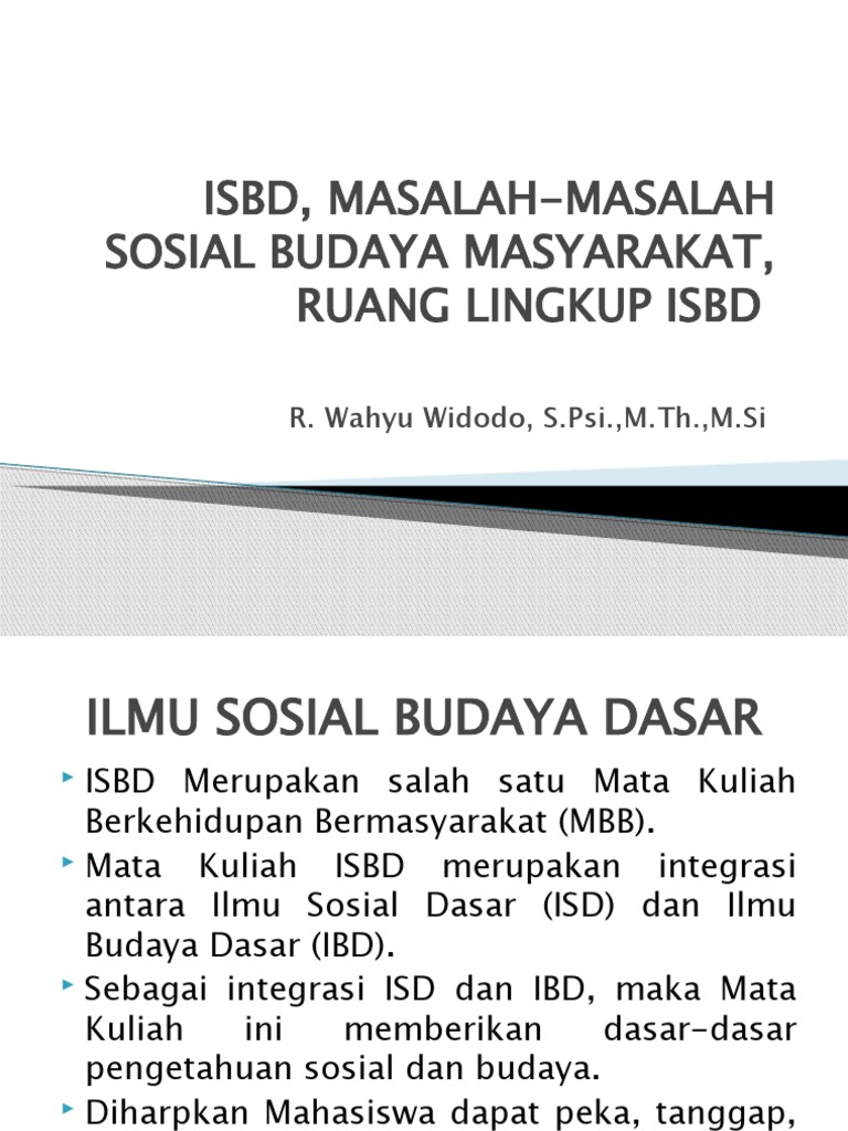 2-ISBD, Masalah, Dan Ruang Lingkup-1 | PDF | Ilmu Sosial