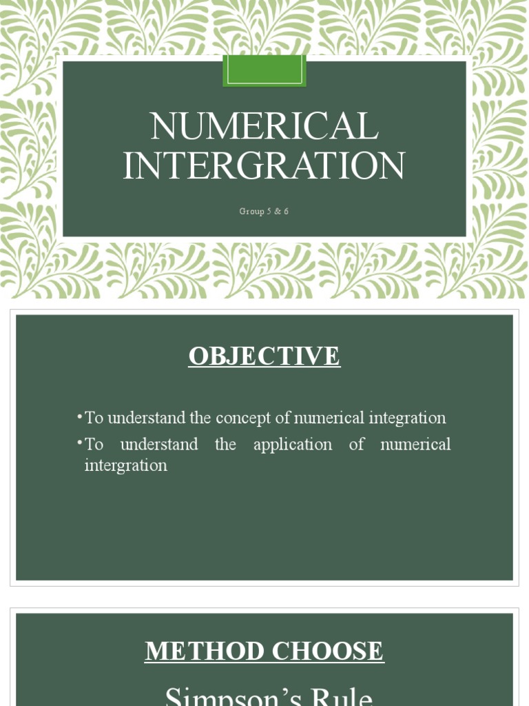 Numerical Intergration - Simpson's Rule | PDF | Teaching Methods ...
