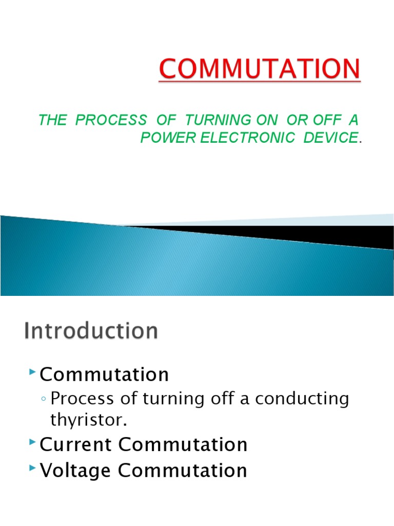 Commutation Techniques 1 | PDF | Force | Electronics