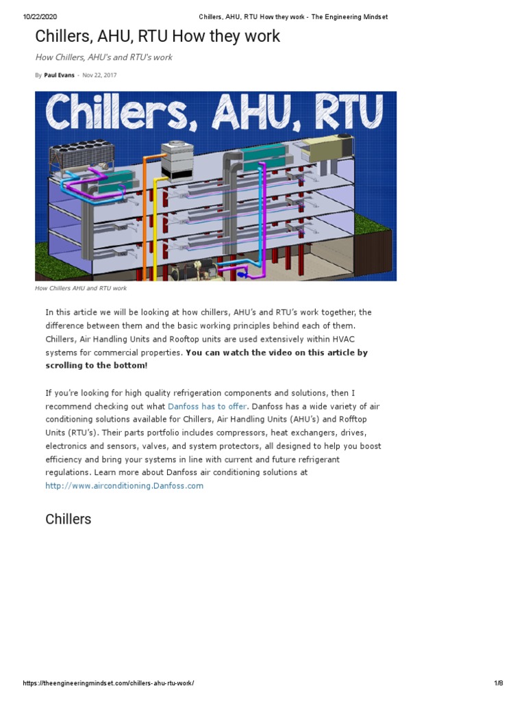 Chillers, AHU, RTU How They Work - The Engineering Mindset | PDF | Heat ...