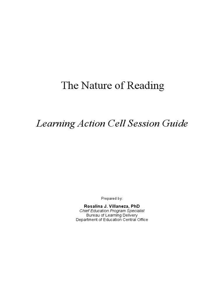 LAC Session Guide (Face-to-Face) - The Nature of Reading | PDF ...