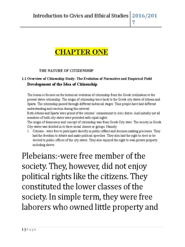 Introduction to Citizenship Concepts | PDF | Citizenship | Rights