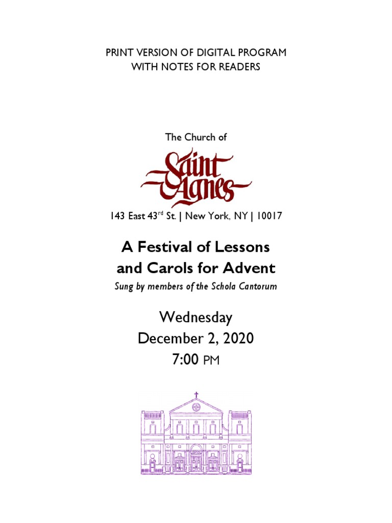 Lessons and Carols Program (For Readers) | PDF | Lord's Prayer | Mary ...