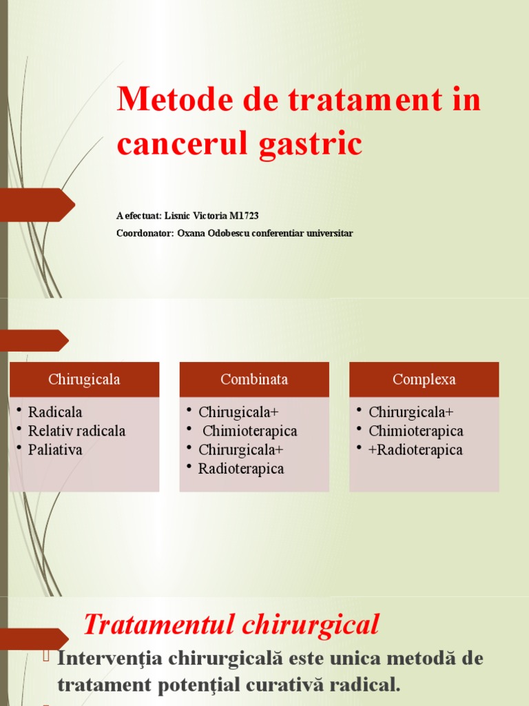 Tratament Cancer Gastric | PDF