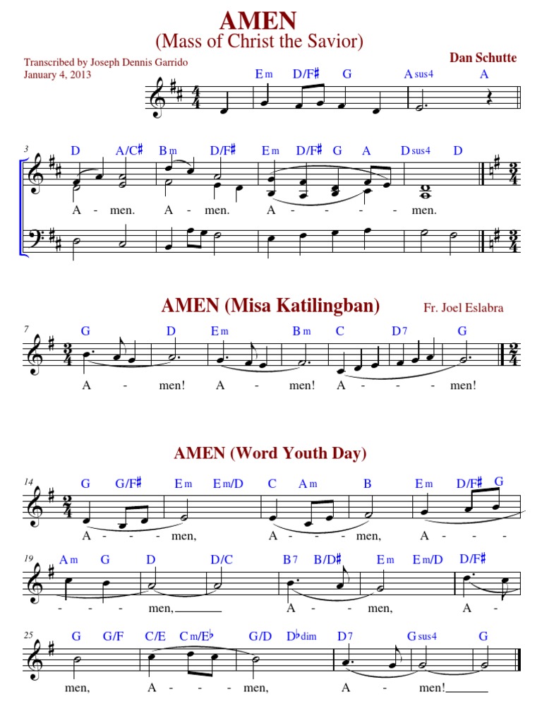 Amen - Dan Schutte PDF | PDF