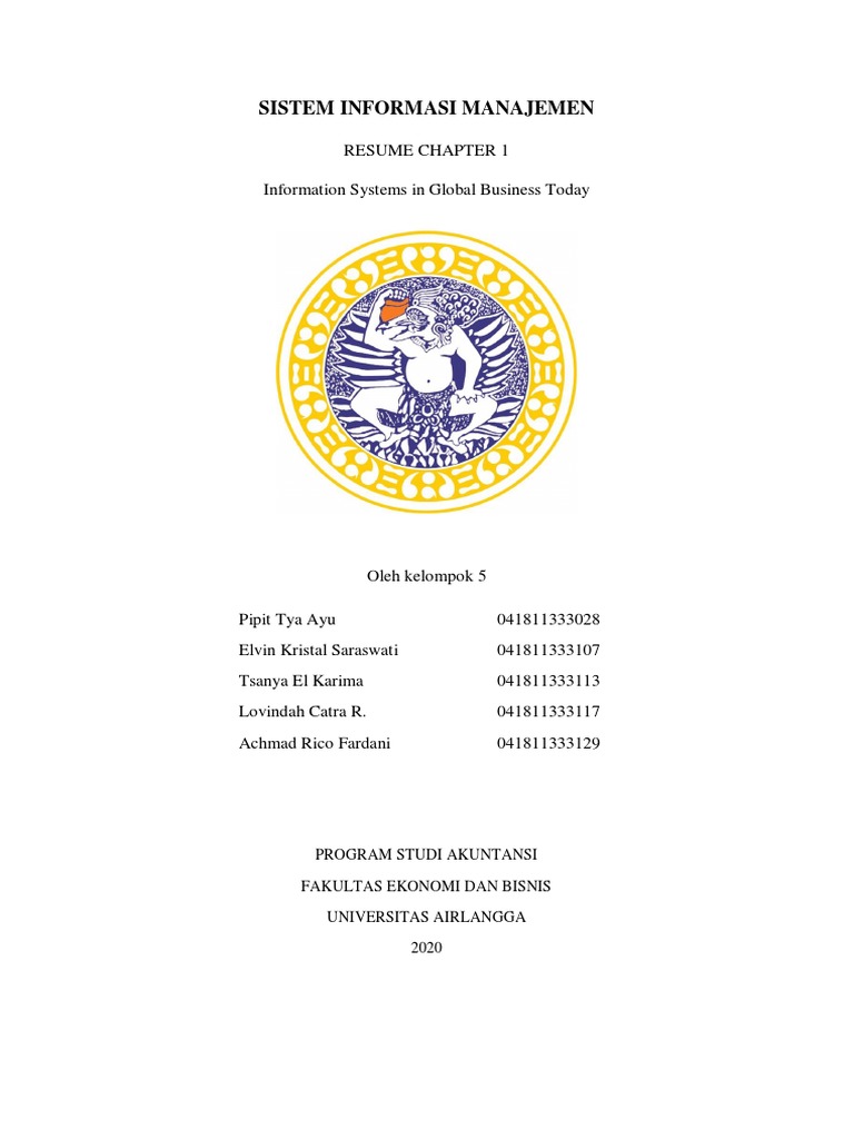 Ringkasan SIM - Chapter 1 | PDF