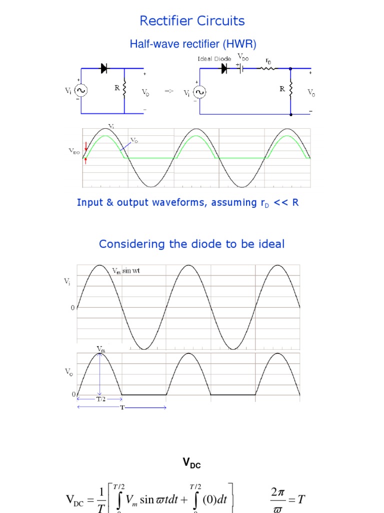 Rectifier (HWR and FWR) | PDF | Teaching Methods & Materials | Technology & Engineering