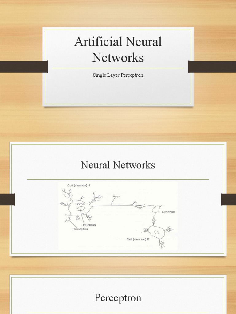 Artificial Neural Networks: Single Layer Perceptron | PDF