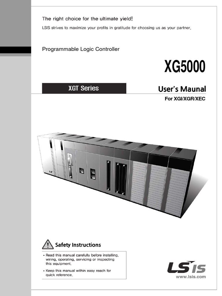 Manual XG5000IEC V2.7 PDF | PDF | Programmable Logic Controller | Subroutine