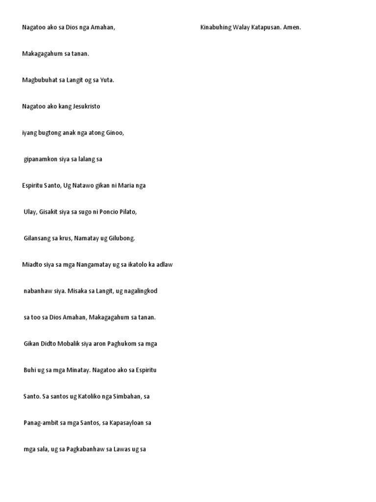 Nagatoo Ako Sa Dios Nga Amahan | PDF Nagatoo Ako Sa Dios Nga Amahan | PDF