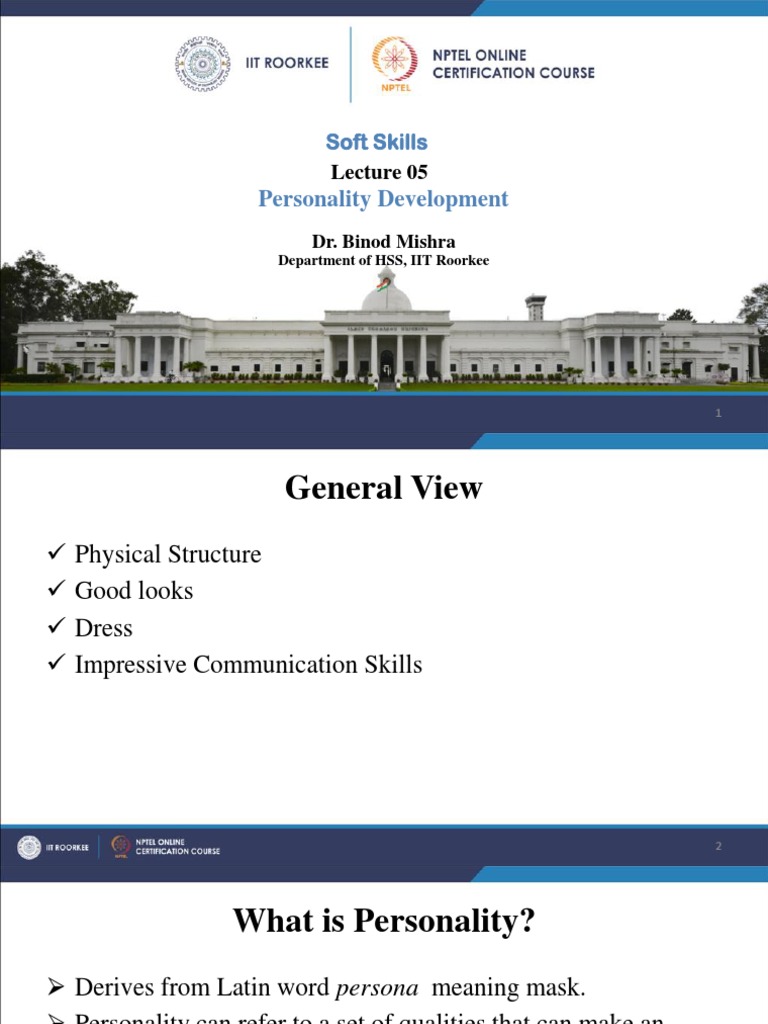 Understanding Personality: A Summary of Dr. Binod Mishra's Lecture on ...