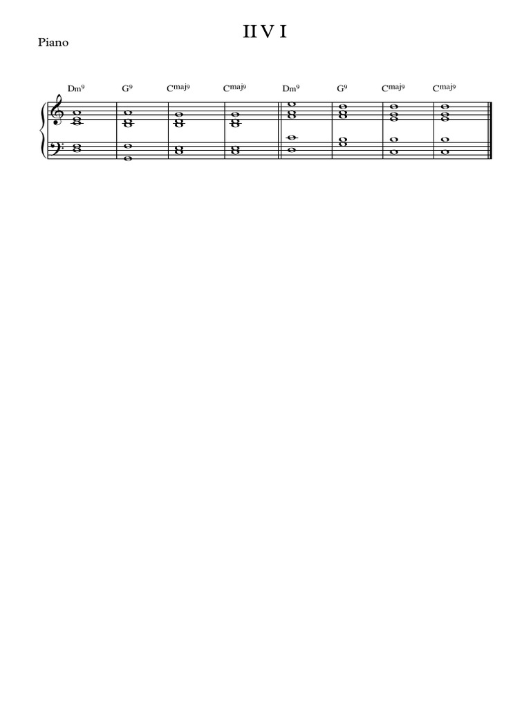 II V I - Piano PDF | PDF