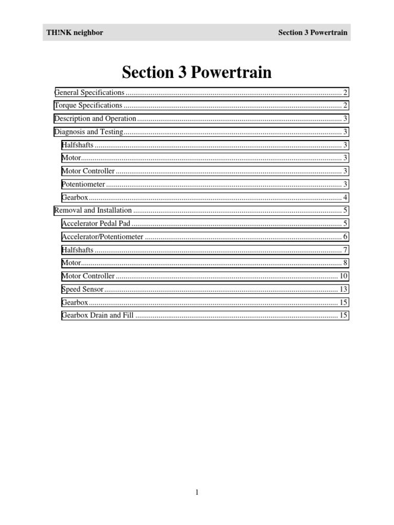 Section 3 Powertrain PDF | PDF | Transmission (Mechanics) | Axle