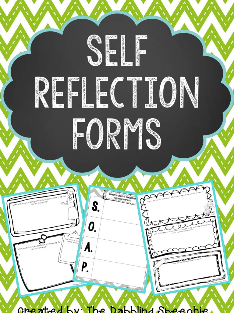 Self Reflection Forms: Created By: The Dabbling Speechie | PDF ...