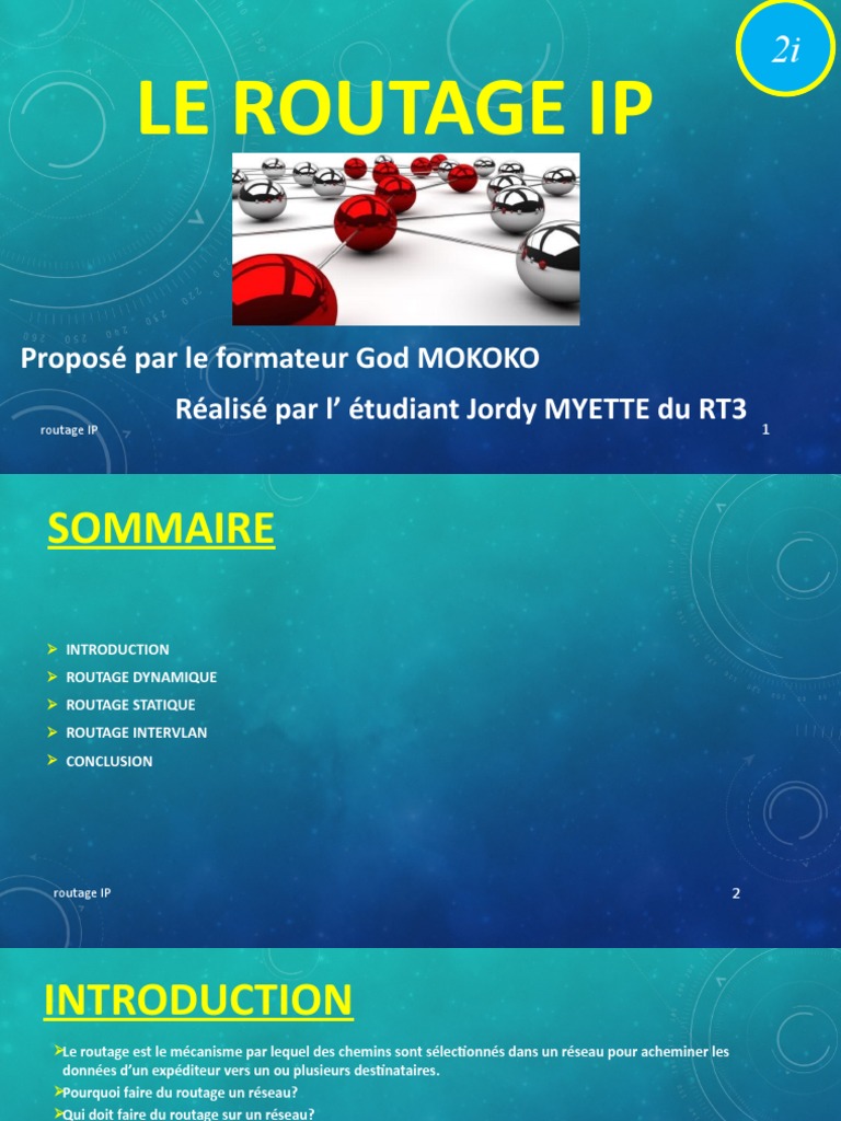 Présentation 1 | PDF | Routage | Routeur