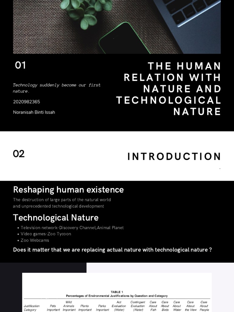 The Human Relation With Nature and Technological Nature 01 | PDF ...