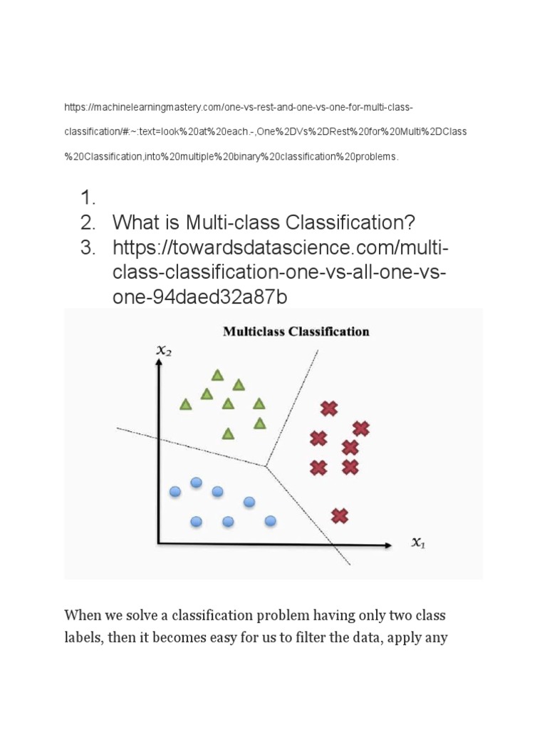 Multi-Class Classification Techniques: One-vs-All vs One-vs-One | PDF | Statistical ...