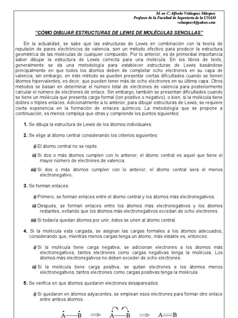 Fórmula de Lewis | Descargar gratis PDF | Valencia (Química) | Enlace ...