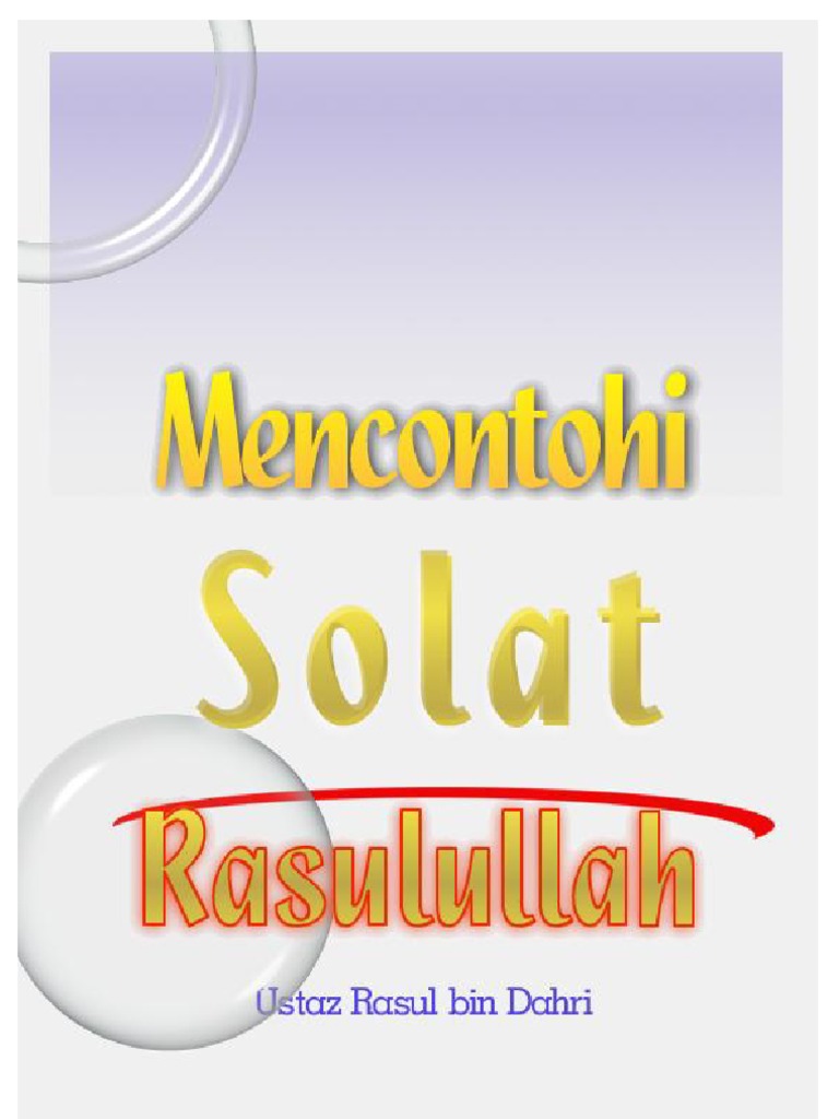 Sifat Solat/Sembahyang Nabi | PDF