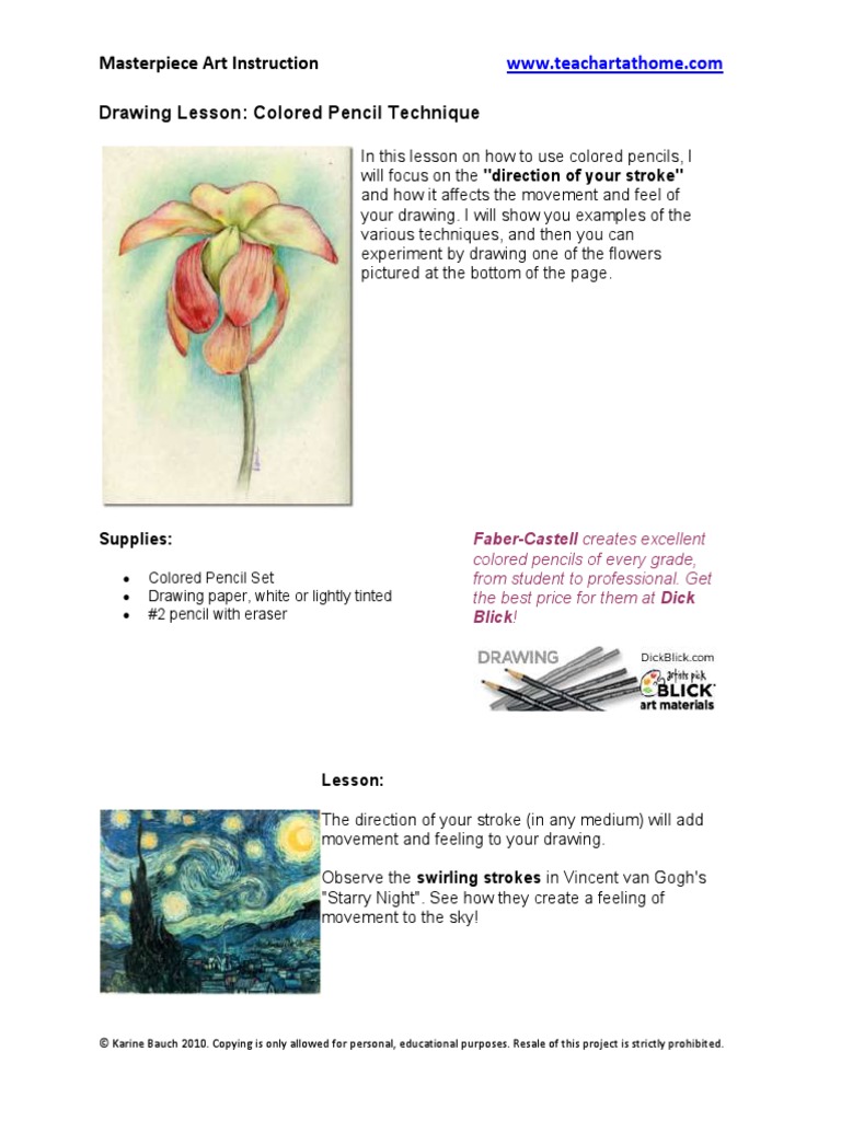 Colored Pencil Techniques | PDF | Composition (Visual Arts) | Drawing