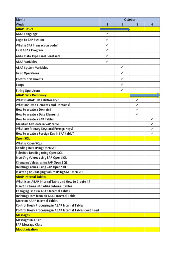 ABAP Training Plan | PDF | Computer Programming | Information Retrieval