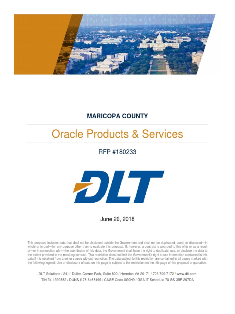 DLT Response To RFP PDF | PDF | Oracle Corporation | Cloud Computing