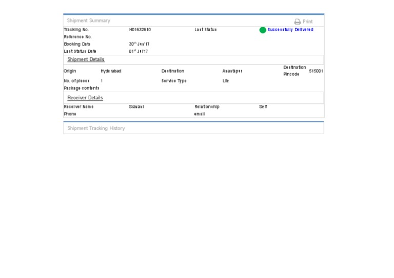 Track Shipment Status - Consignment Status - DTDC India PDF | PDF