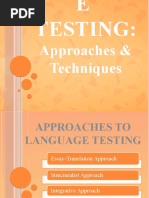 Language Testing: Approaches and Techniques | PDF | Test (Assessment ...