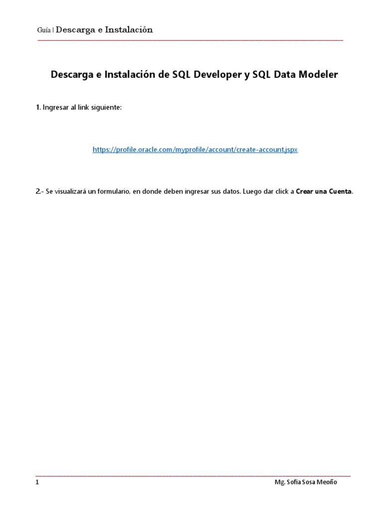 Guia de Instalacion SQL Developer - Data Modeler PDF | PDF | Software ...