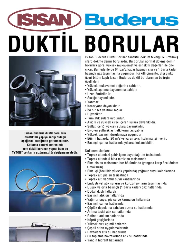 42-ISISAN Buderus Duktil Borular | PDF