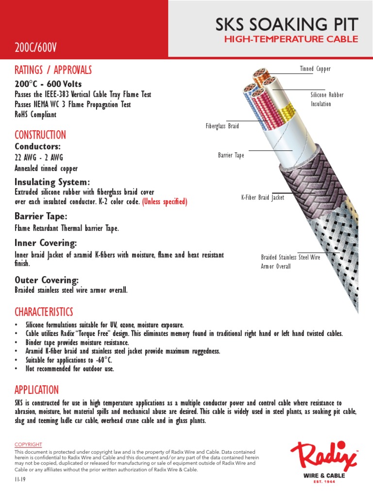Cable Radix Sks-Soaking-Pit | PDF | Wire | Electrical Conductor