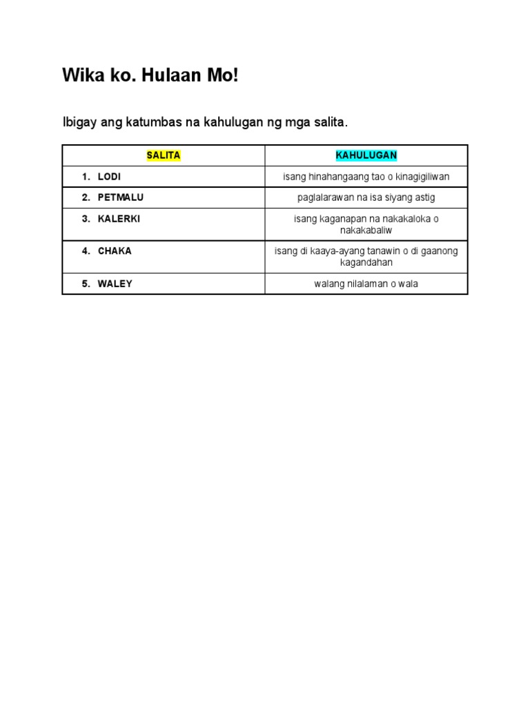 Module 1 - #4 - Balikan | PDF