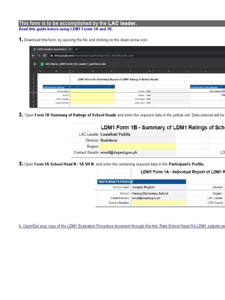 This Form Is To Be Accomplished by The LAC Leader.: Read This Guide ...