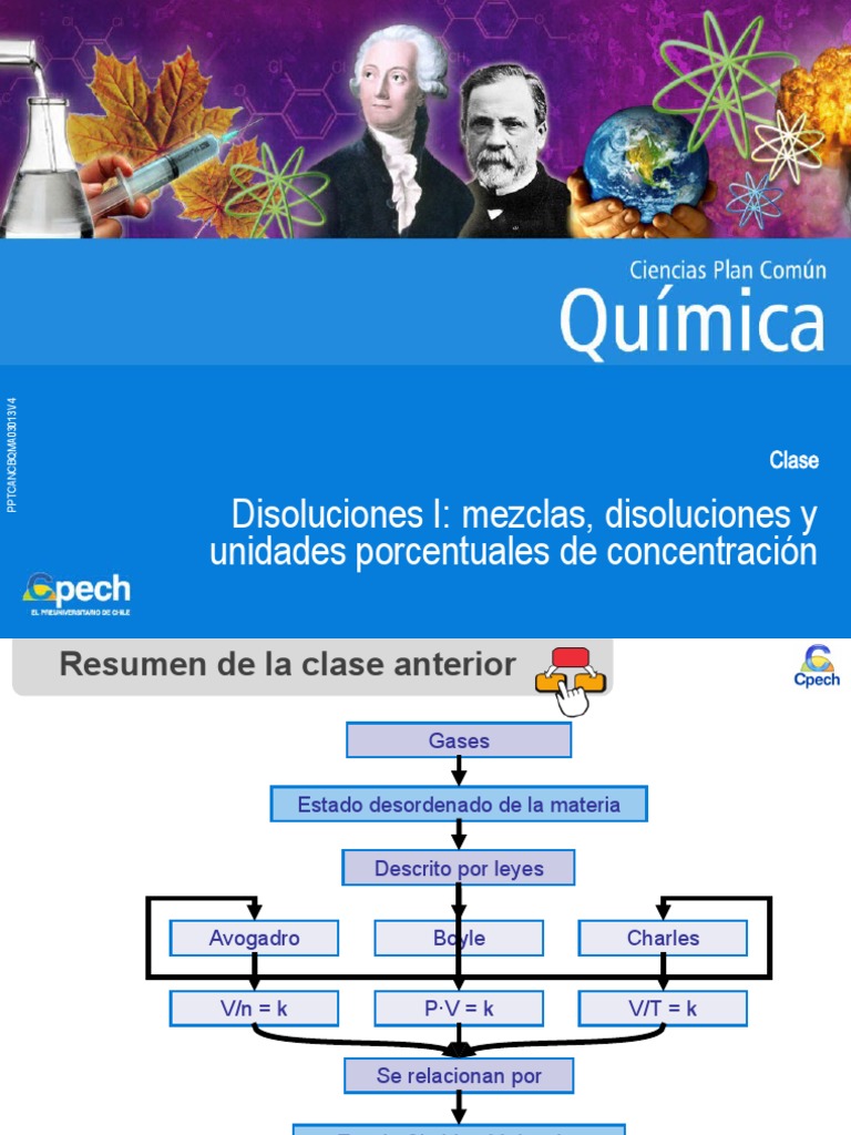 Clase 13 Disoluciones I Mezclas Disoluciones y Unidades Porcentuales de Concentración | PDF ...