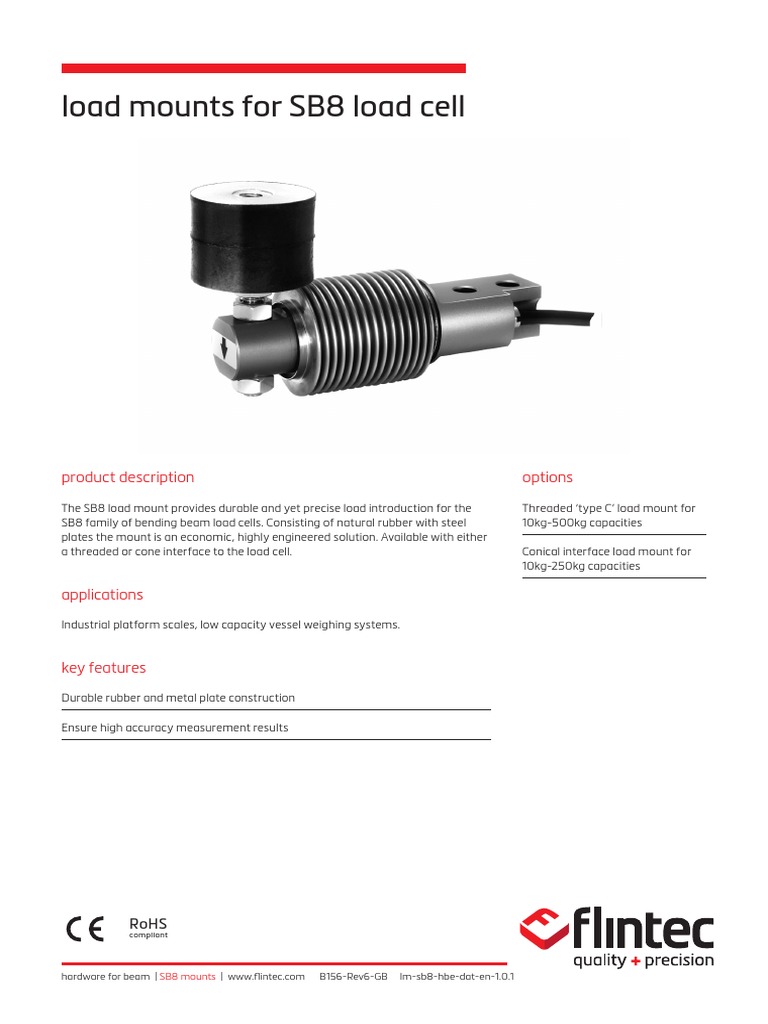 Load Mounts For SB8 Load Cell: Product Description Options | PDF | Nature